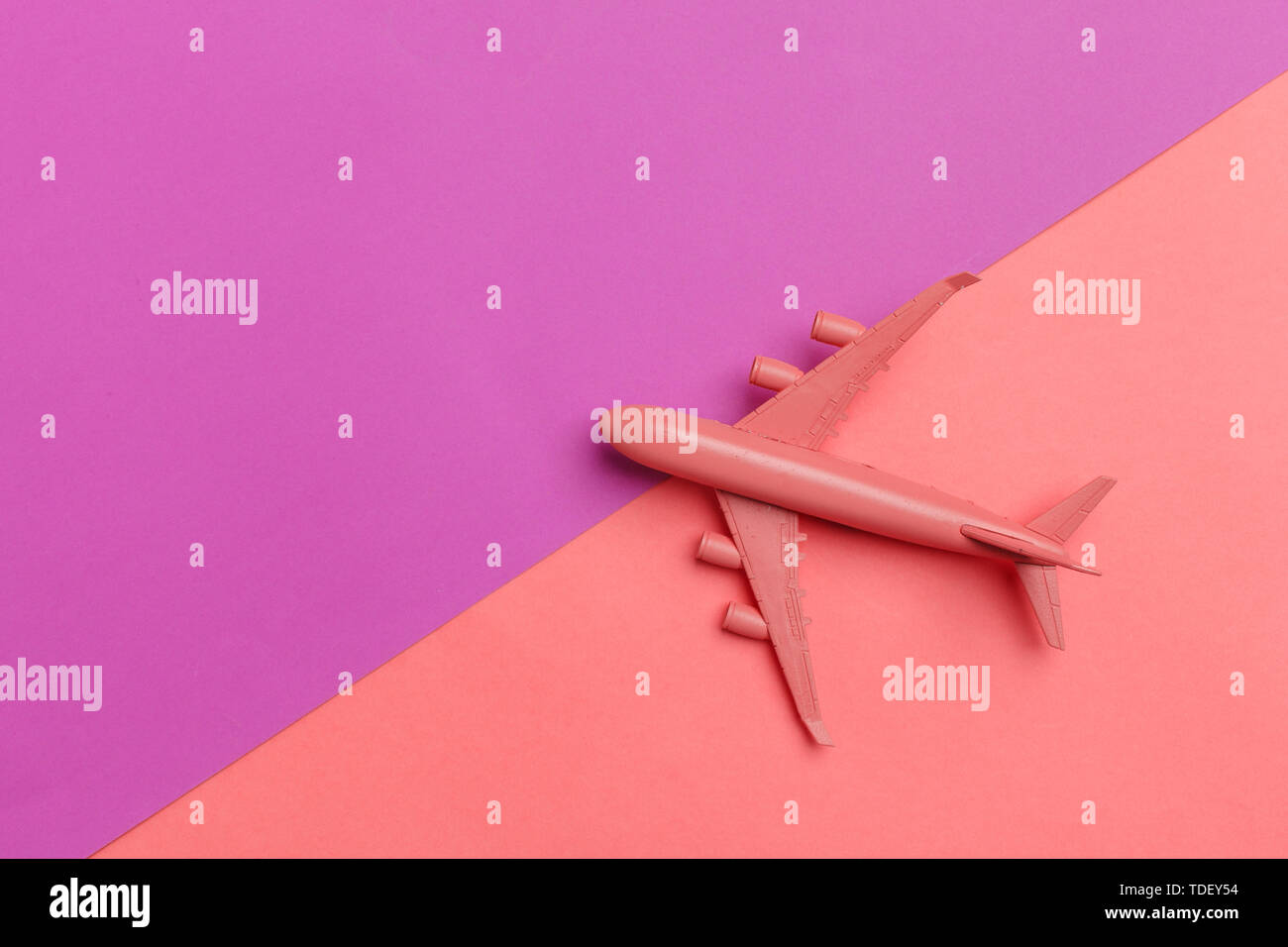 Model plane,airplane on pastel color background Stock Photo - Alamy