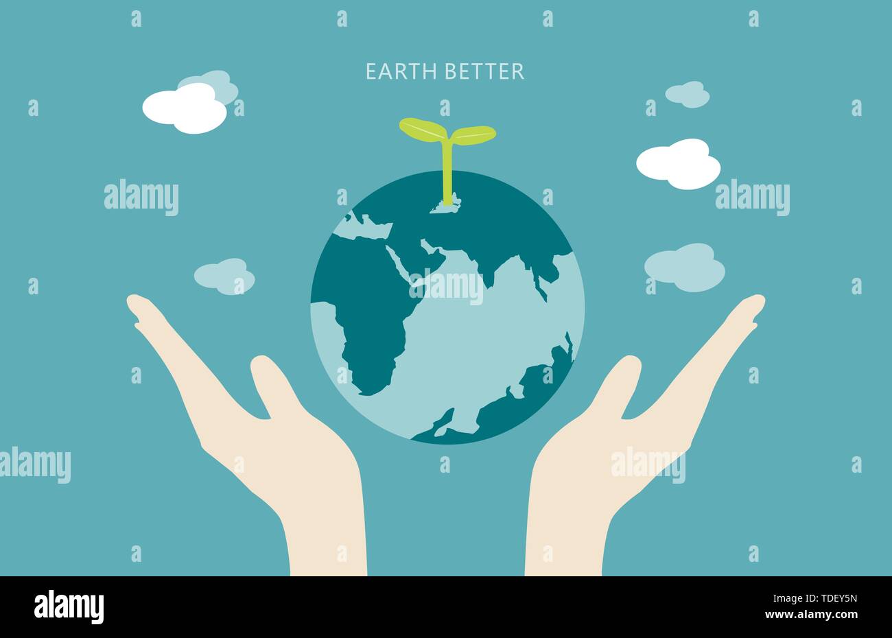 Holding the earth in your hand, symbolizing Earth Day Stock Photo - Alamy