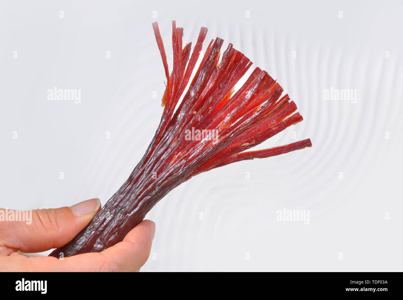 Air-dried hand-torn beef HD picture Stock Photo - Alamy