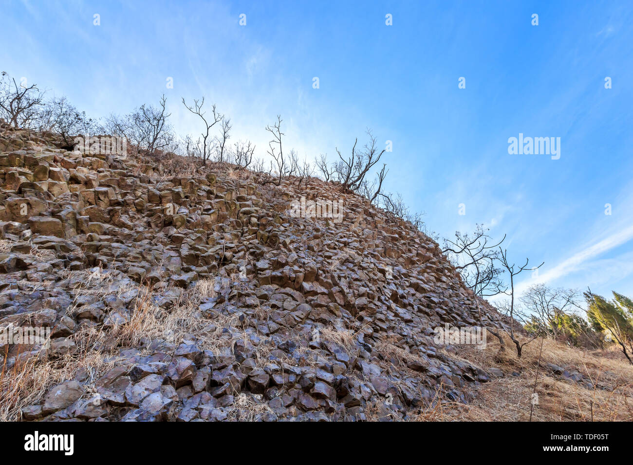 Changle ancient crater volcanic rock Stock Photo - Alamy