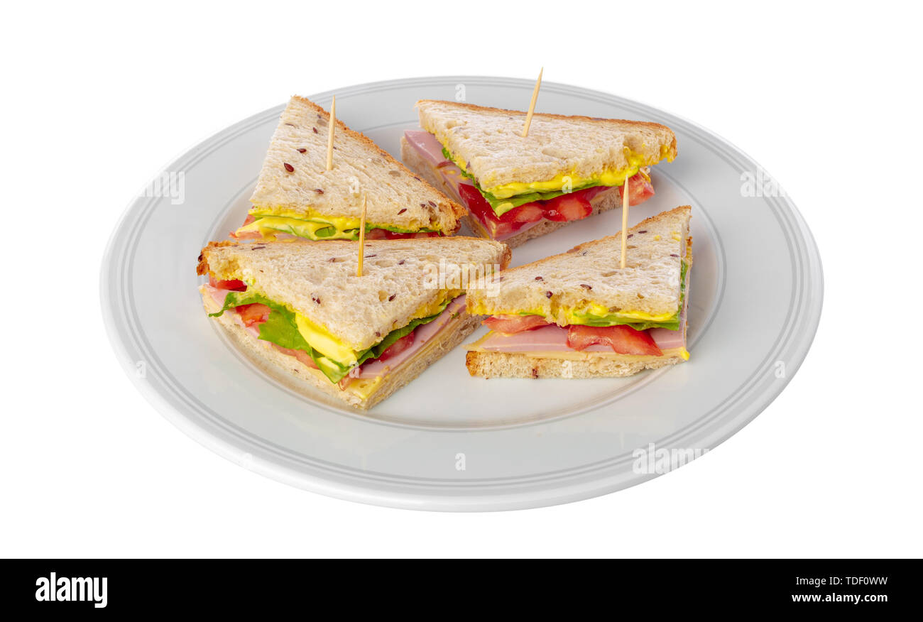 sandwich on white background Stock Photo - Alamy
