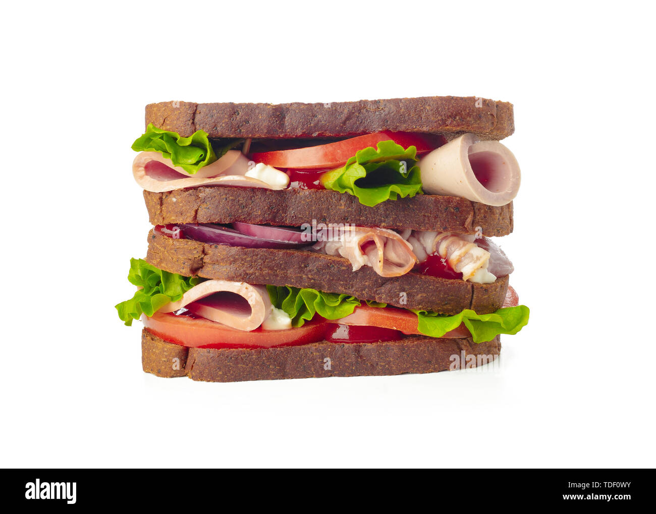 sandwich on white background Stock Photo - Alamy