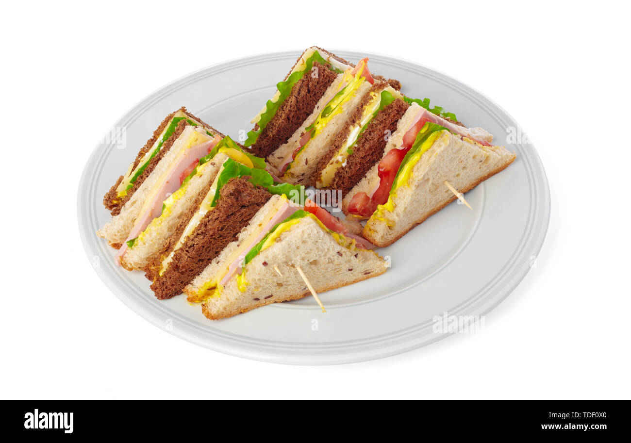sandwich on white background Stock Photo - Alamy