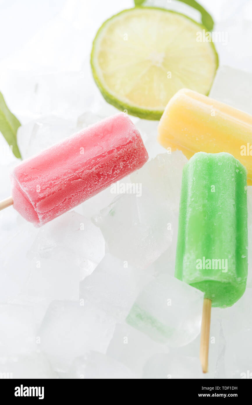Ice cream in ice cubes Stock Photo - Alamy