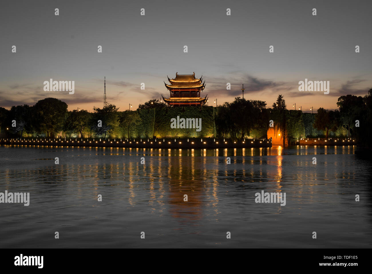Suzhou Snake Gate sunset Stock Photo - Alamy