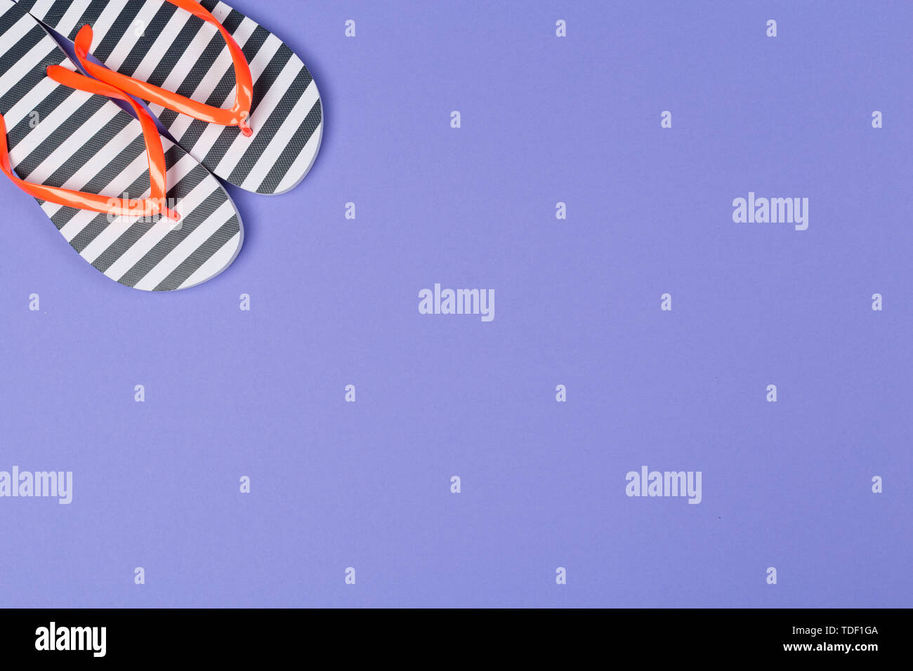 flip flops. Top view Stock Photo - Alamy
