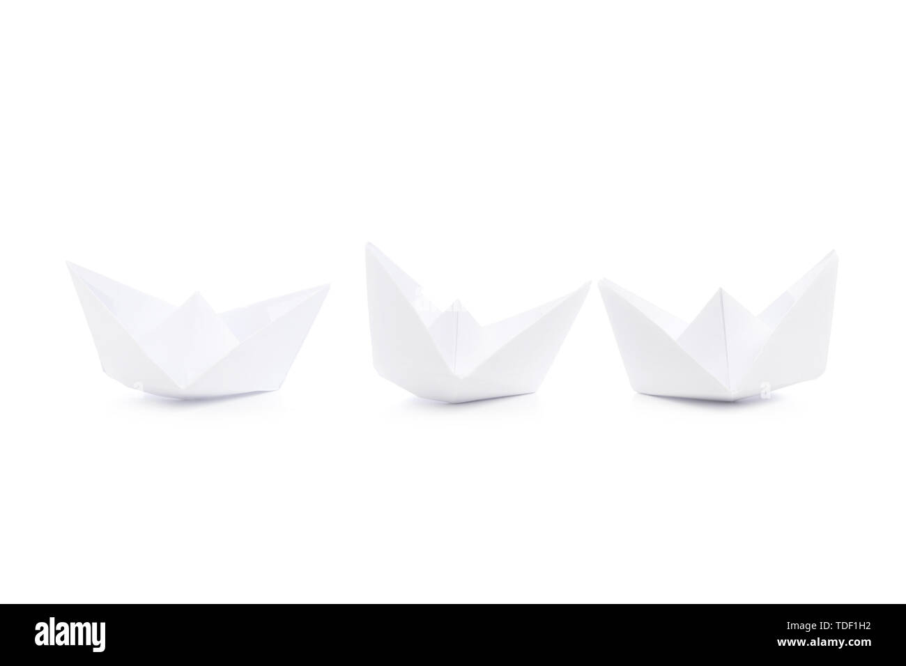 paper ships isolated on white Stock Photo - Alamy
