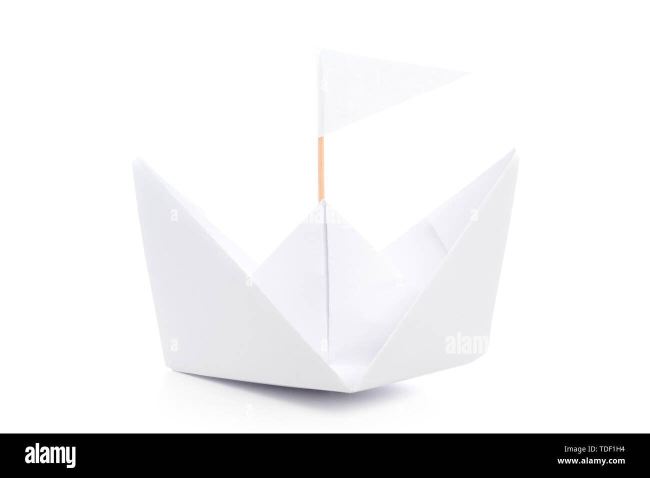 origami paper boat isolated on white background Stock Photo - Alamy