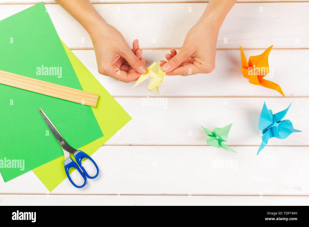 Origami papers close up Stock Photo - Alamy