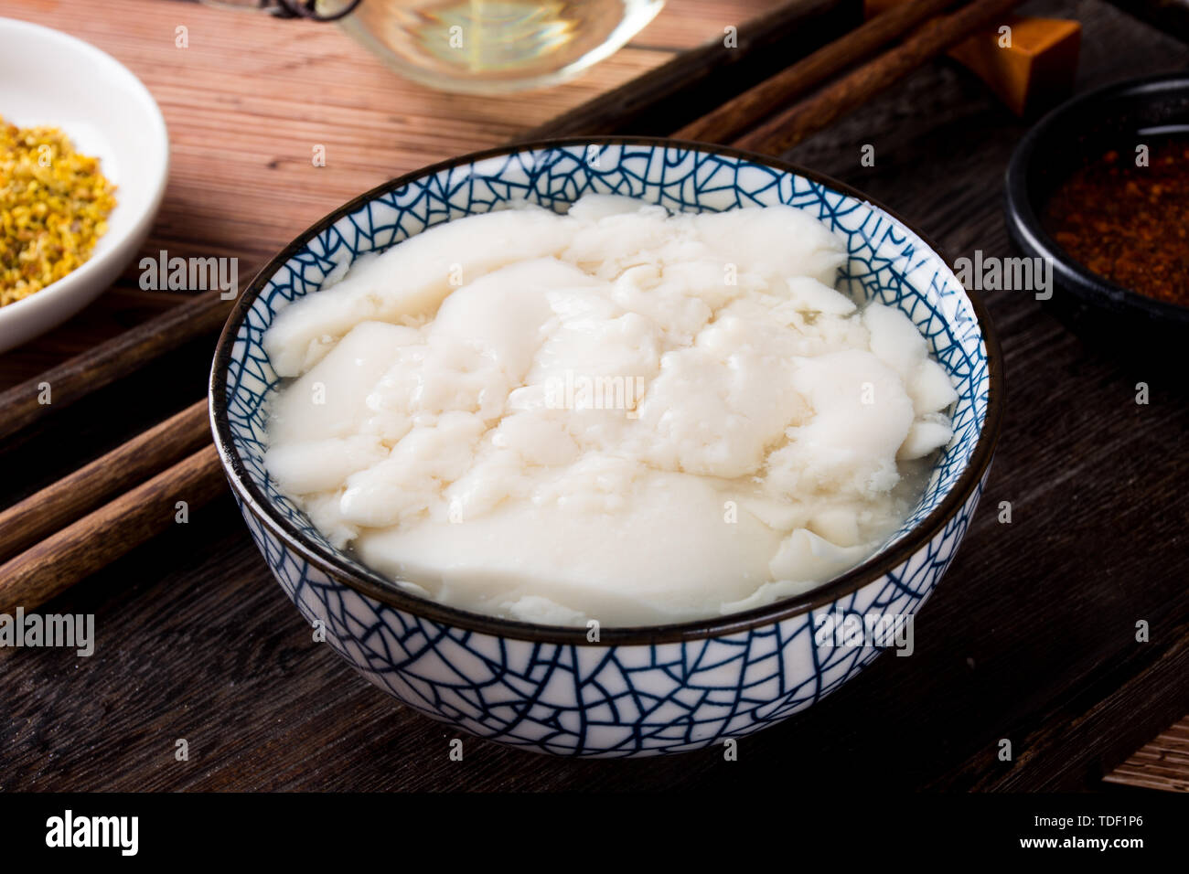 Bean curd brain a famous traditional snack, also known as bean curd ...