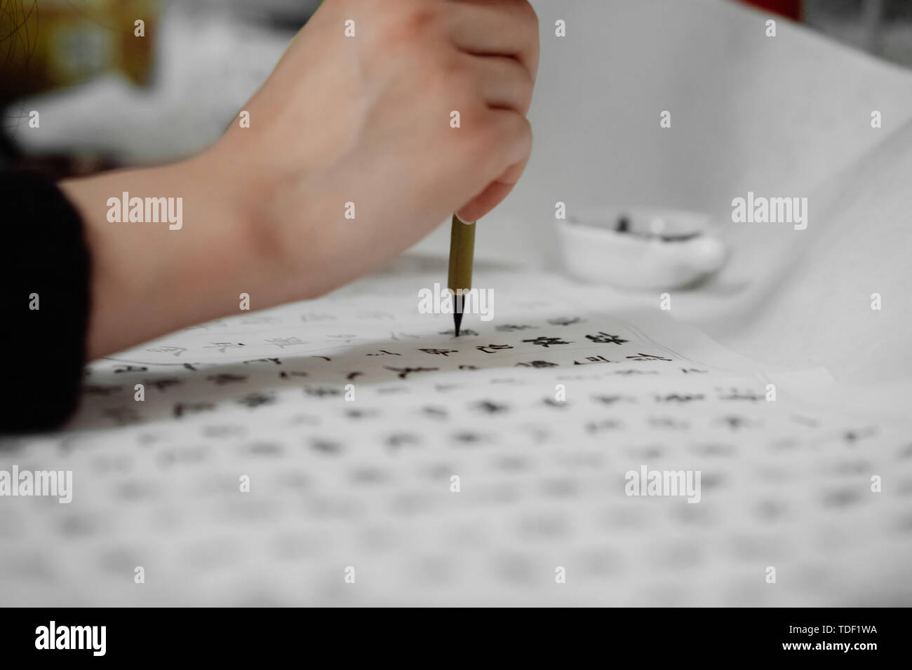Hand writing brush words Stock Photo - Alamy