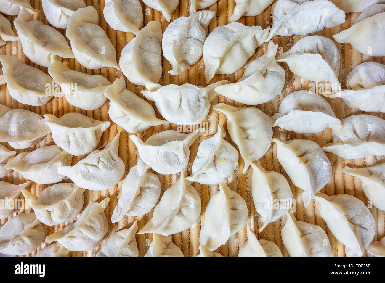 A neat arrangement of traditional gourmet dumplings Stock Photo - Alamy