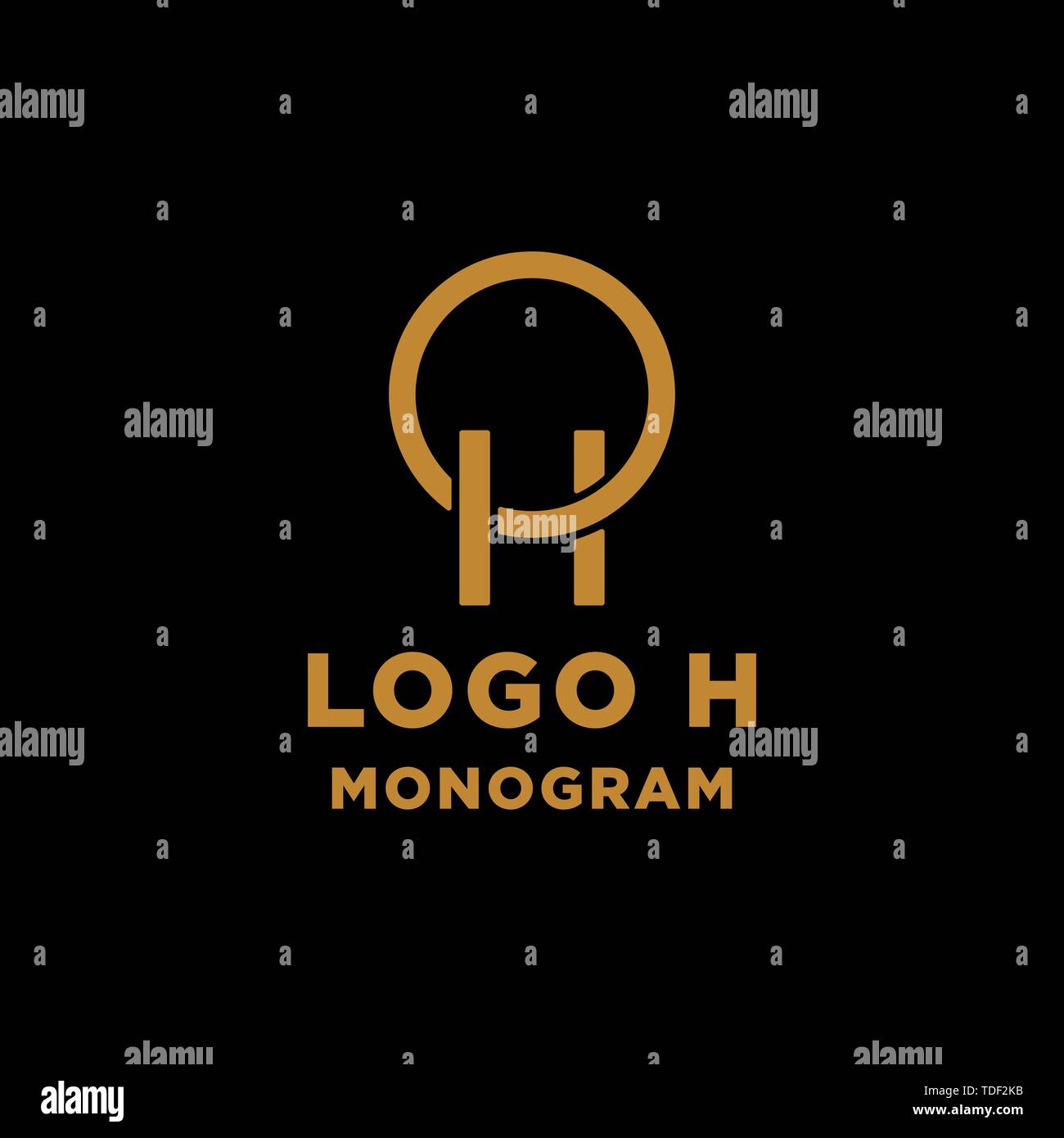 luxury initial h logo design vector icon element Stock Vector Image ...