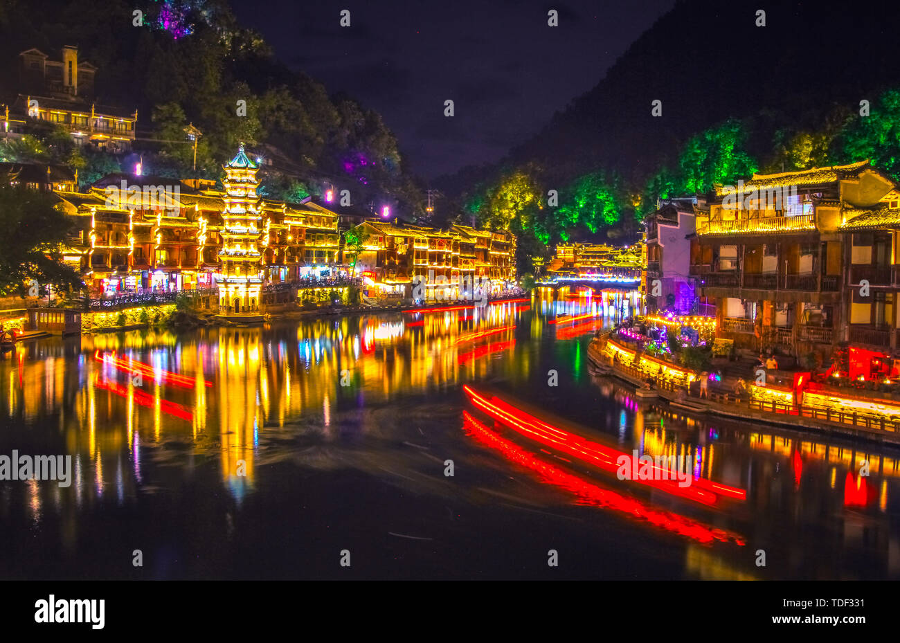The ancient city of Phoenix at night Stock Photo - Alamy