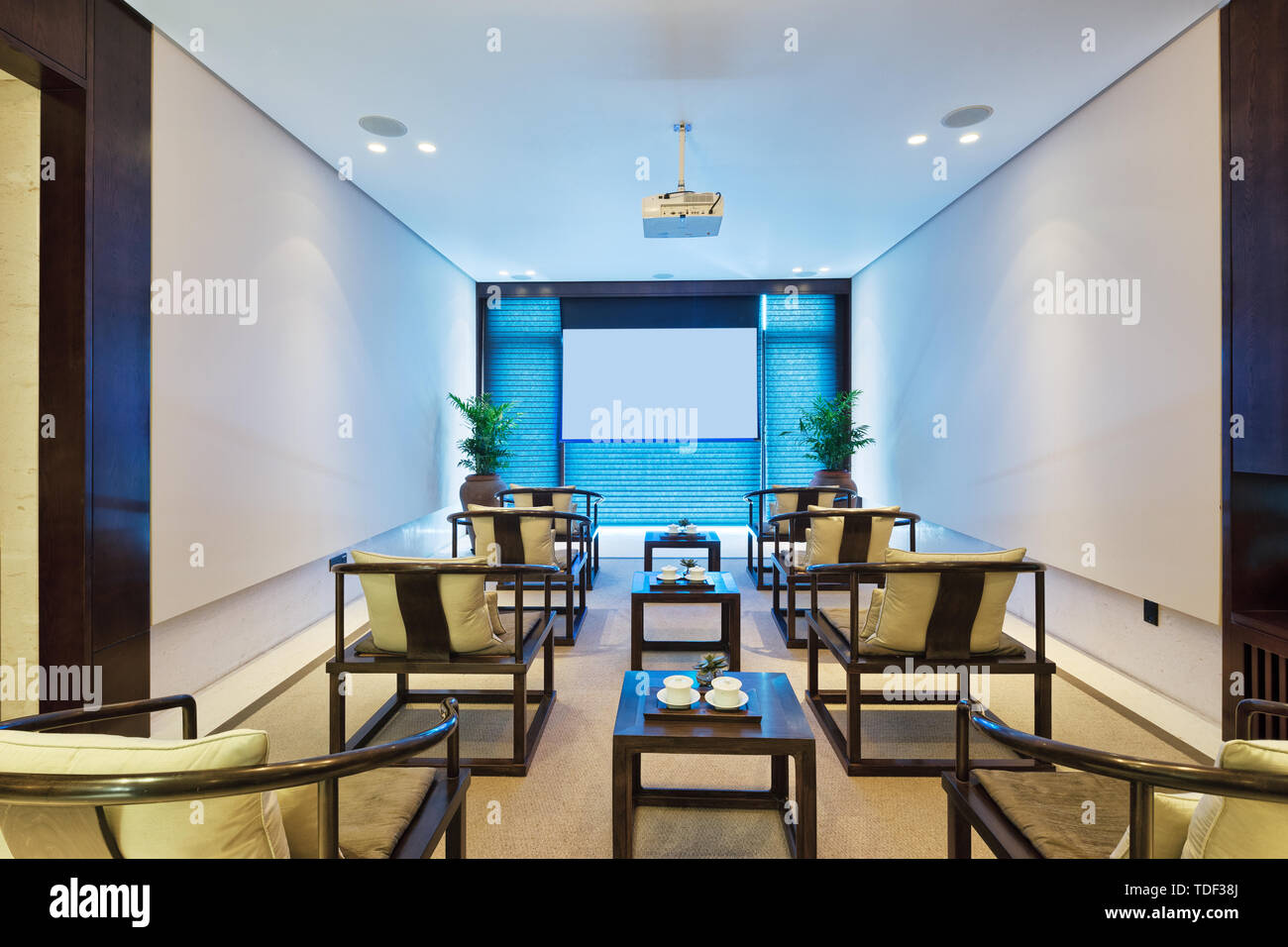 A modern tea room Stock Photo - Alamy