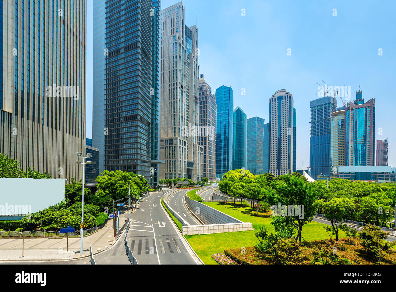 Modern and urban roads in city Stock Photo - Alamy