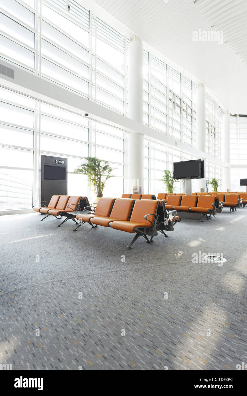 Modern airport design hall interior Stock Photo - Alamy
