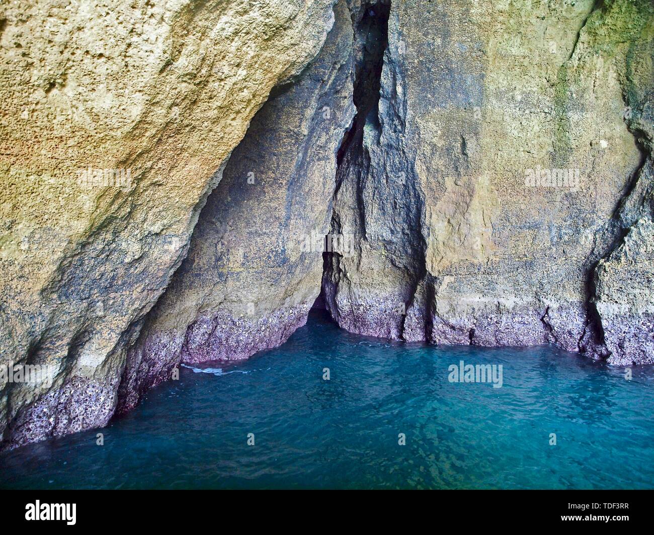 Beautiful Benagil cave in Lagoa at the Algarve coast of Portugal Stock ...