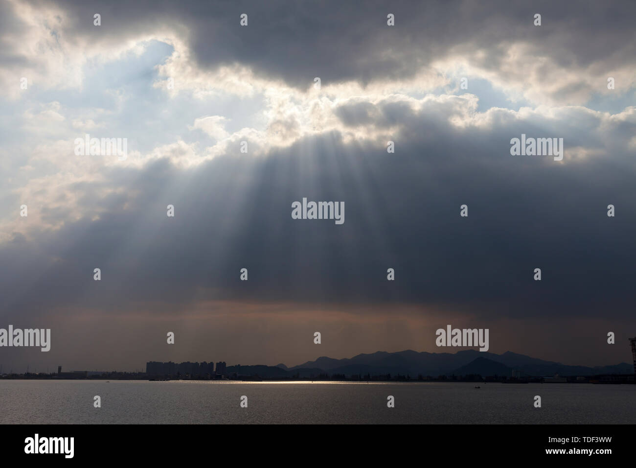 Sunshine light rays through photography Stock Photo - Alamy