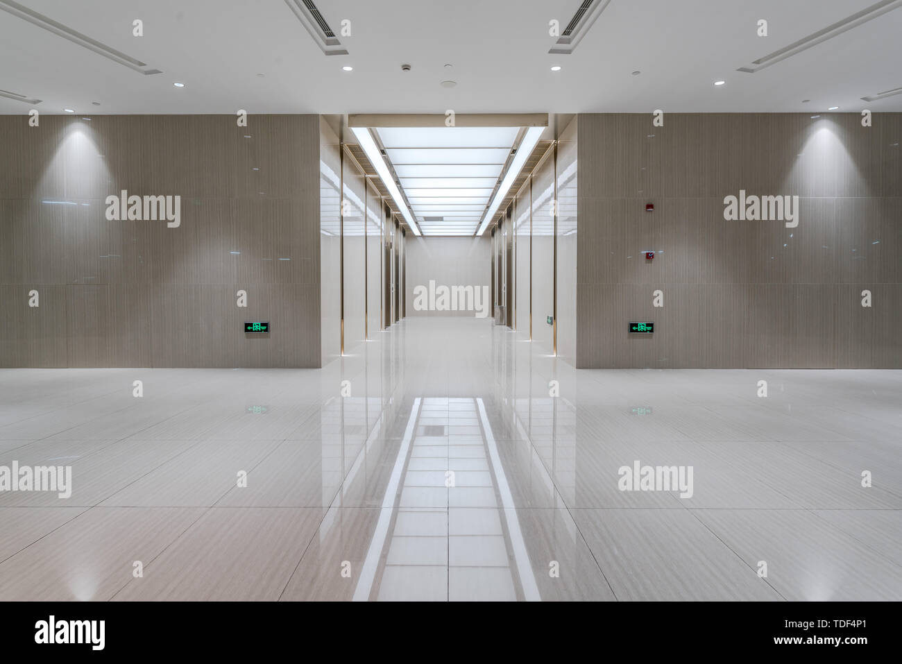 High end luxurious atmosphere design elevator hall hi-res stock ...