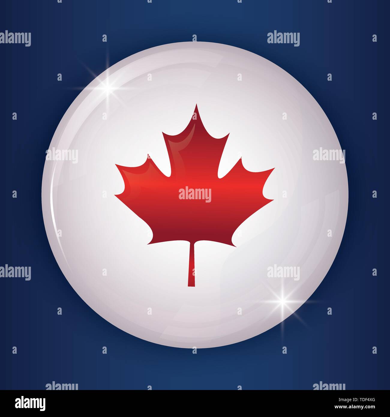 flag of canada in shape circle vector illustration design Stock Vector ...