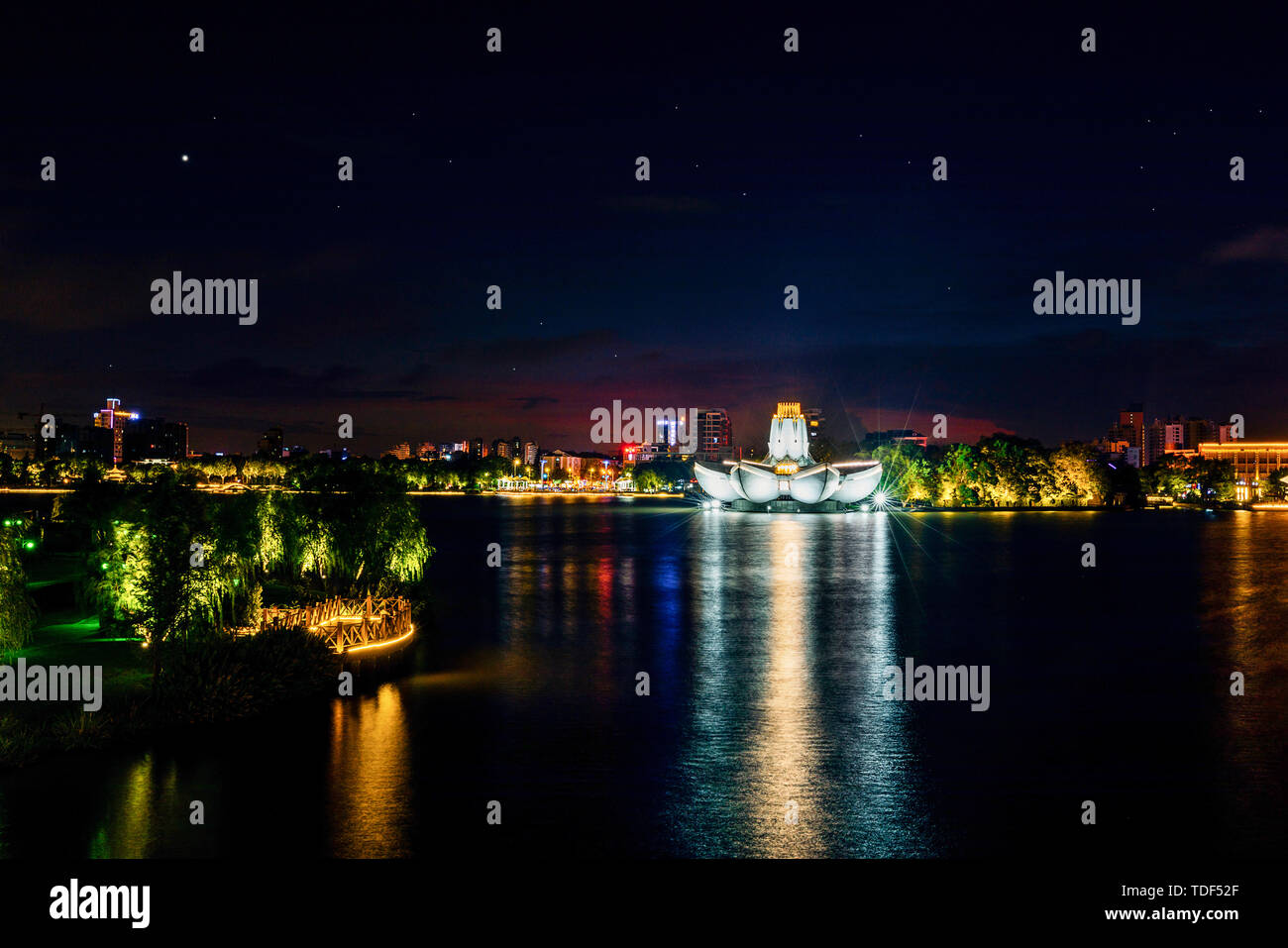 Night view of Pinghu Stock Photo - Alamy