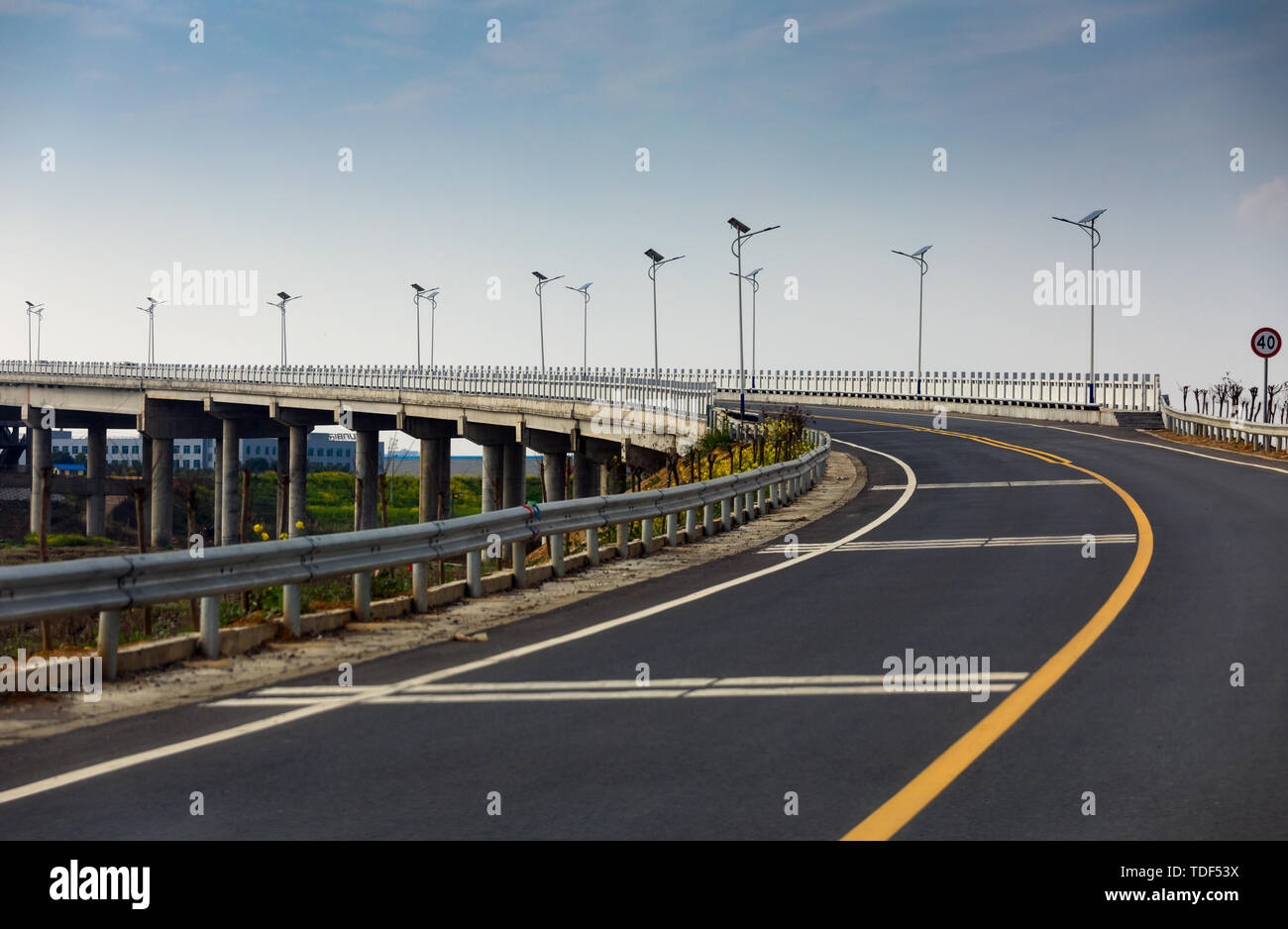 Newly built roads and bridges Stock Photo - Alamy