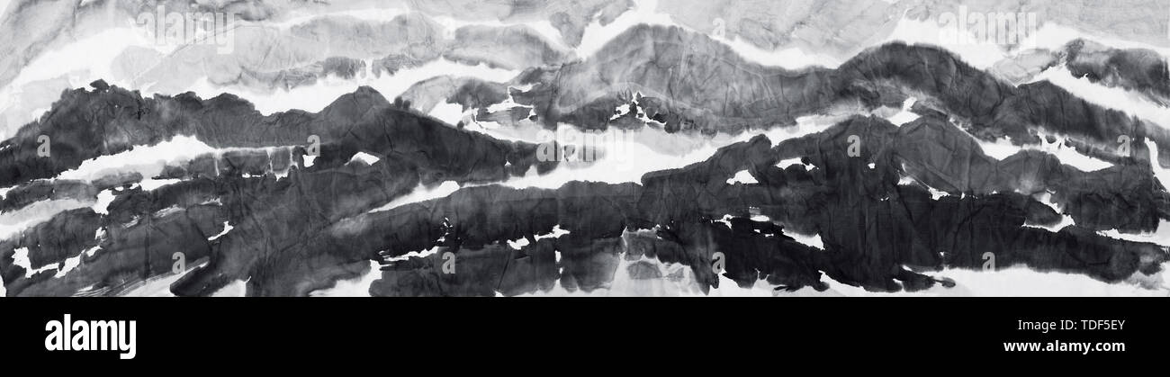 Ink mountains and rivers series Stock Photo - Alamy