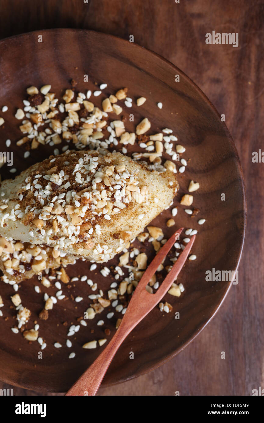 Chinese traditional snack Ciba hemp rice cake Stock Photo - Alamy