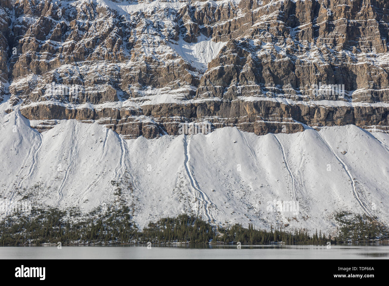 Details of a Mountain, Crowfoot Mountain, Bow Lake, Icefields Parkway ...