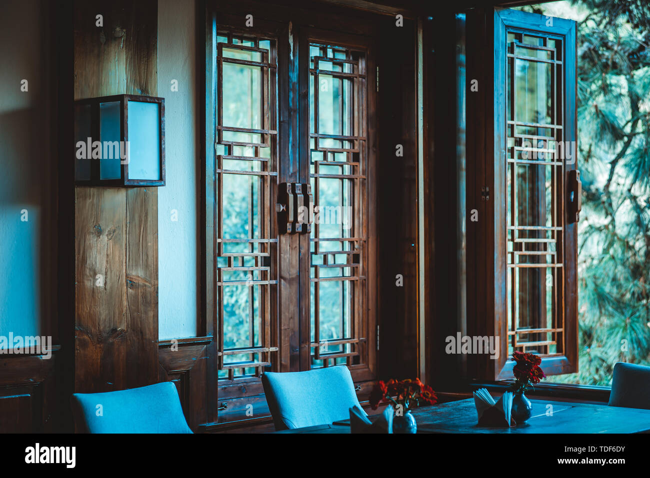 Restaurant with view Stock Photo - Alamy