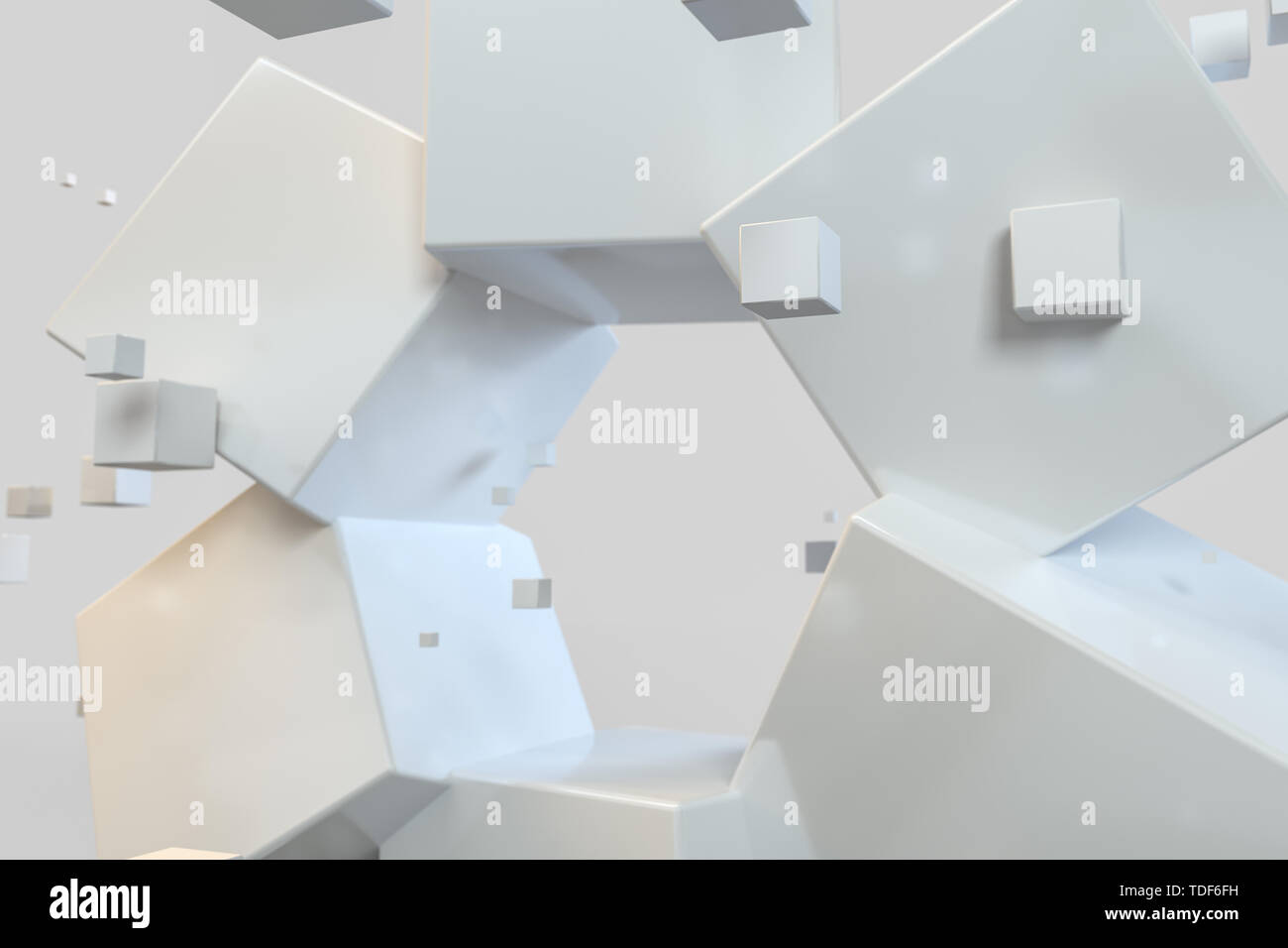 Three-dimensional rendering, technology sense square background Stock ...