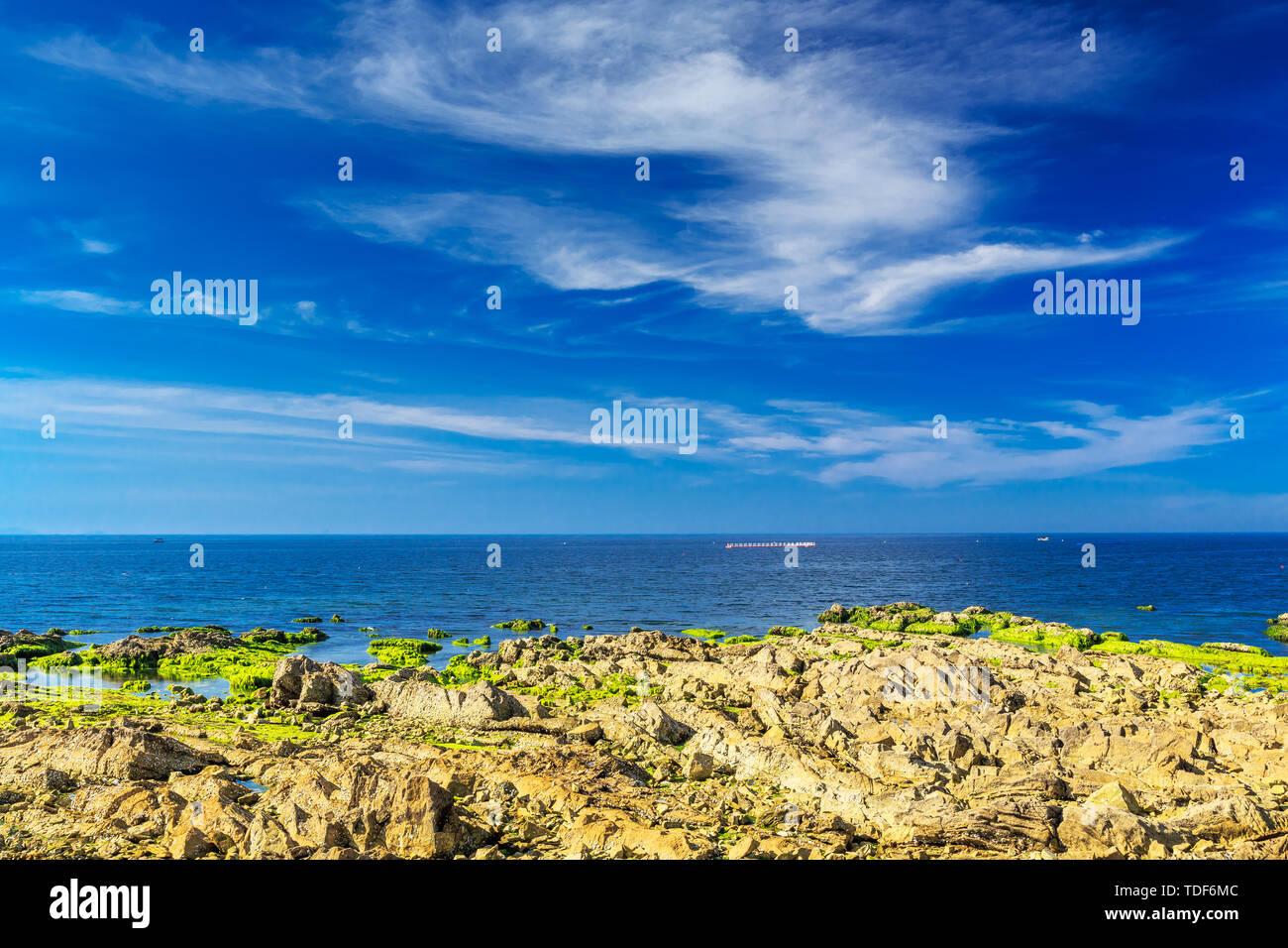 The blue sea Stock Photo - Alamy
