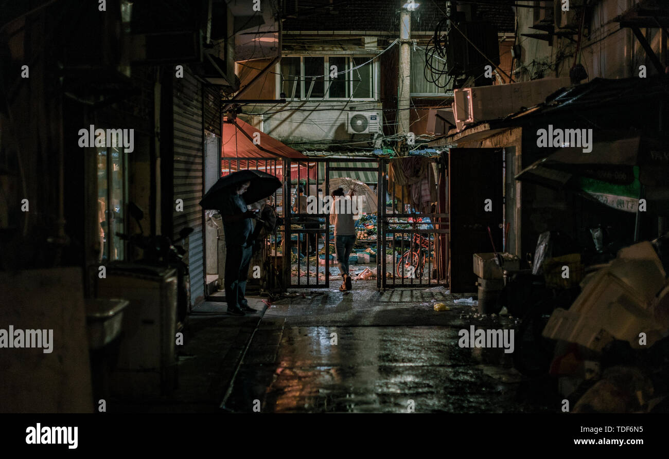 The rich market smell of the old street in Shanghai Stock Photo - Alamy