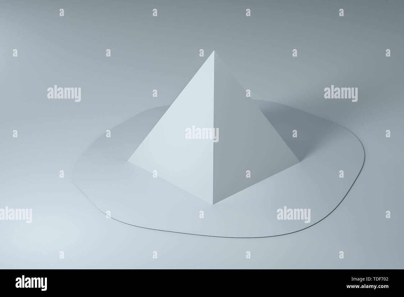 Three-dimensional rendering, melting geometric creative background ...