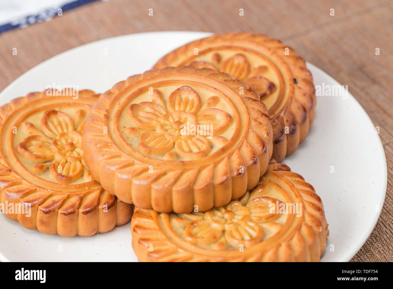 Traditional Chinese cuisine - moon cakes Stock Photo - Alamy