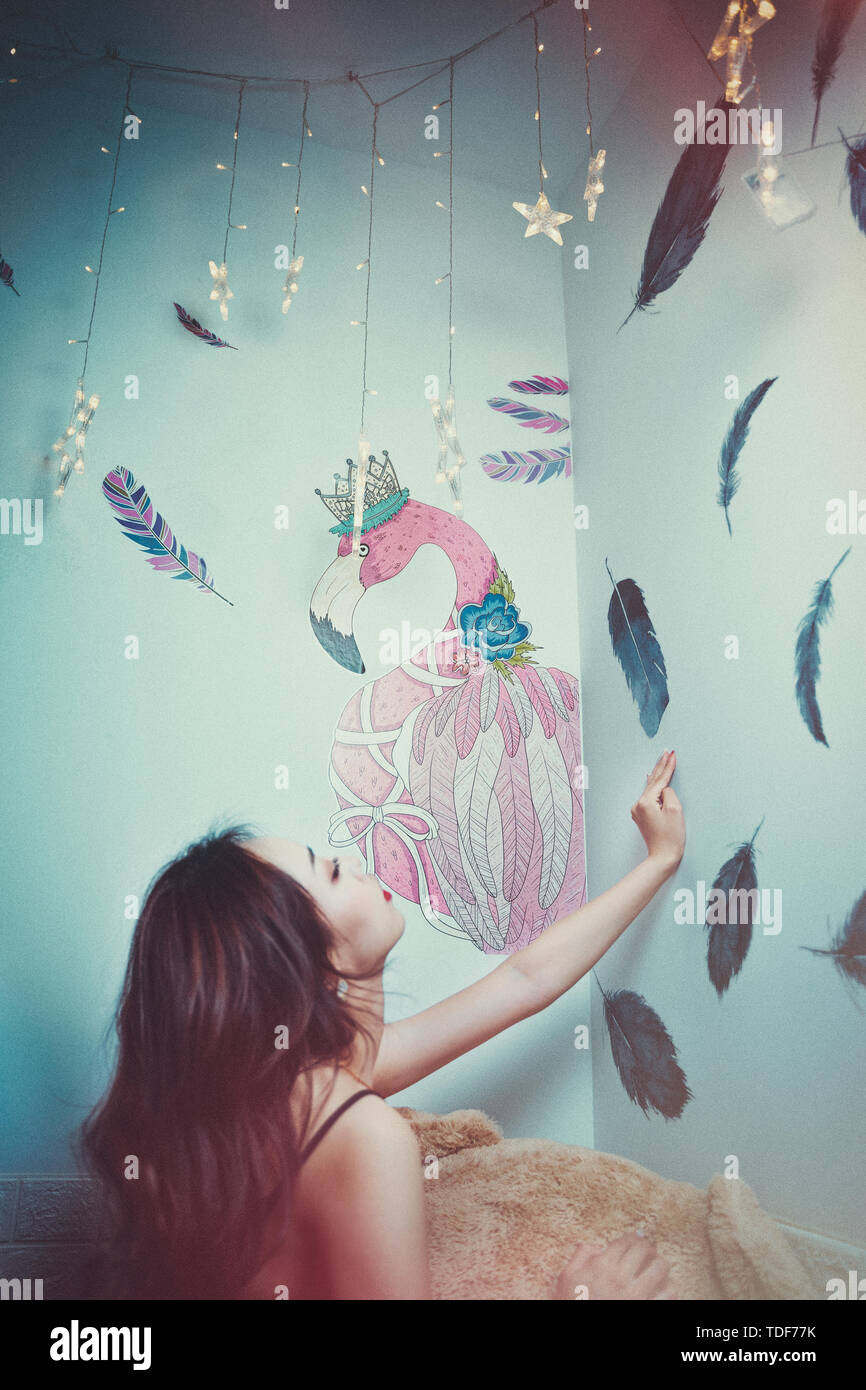 Coffee shop portrait Stock Photo - Alamy