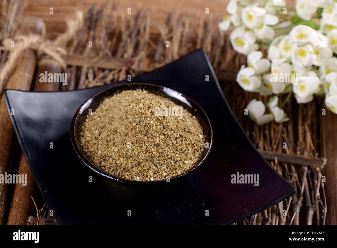 Seasoning chili cumin sesame seeds Stock Photo - Alamy