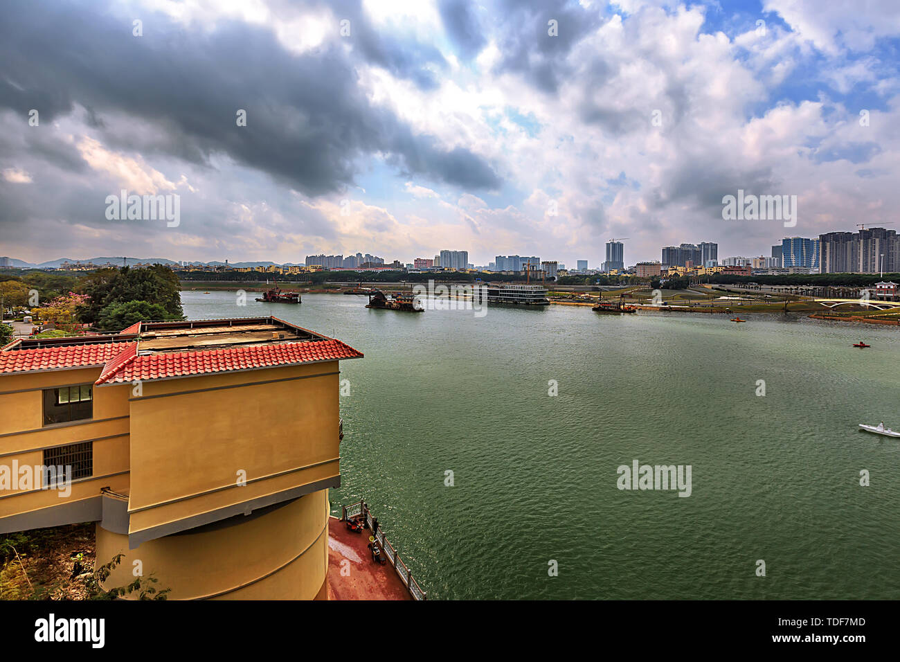 A city - Nanning, a river - Yongjiang Stock Photo - Alamy