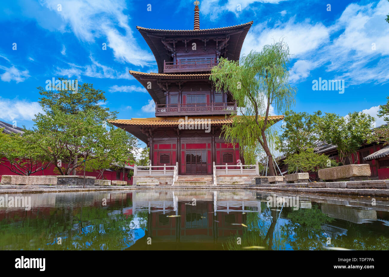Chinese square tower buildings, ancient buildings Stock Photo - Alamy