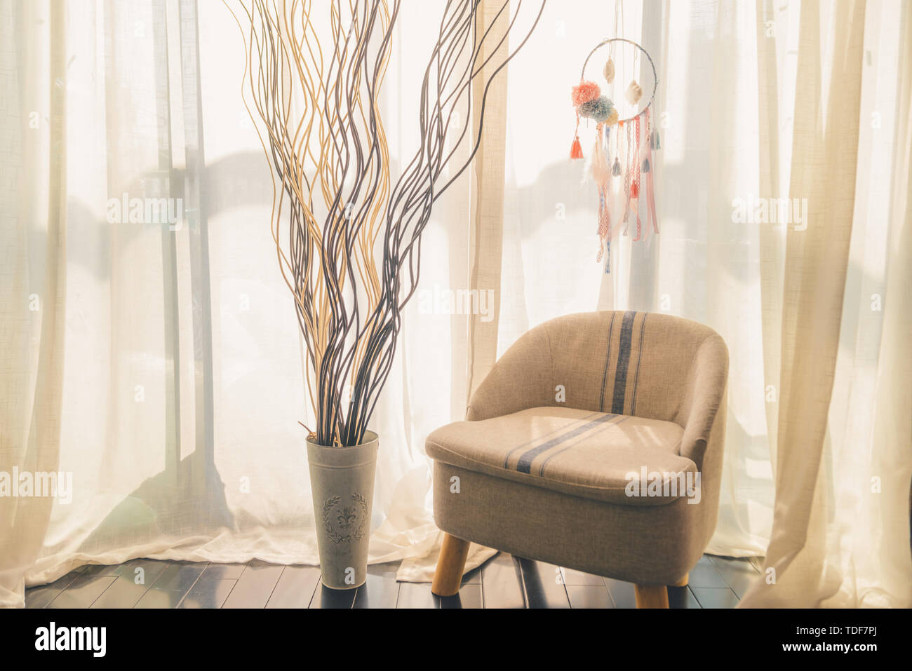 Interior design home decor scene Stock Photo - Alamy