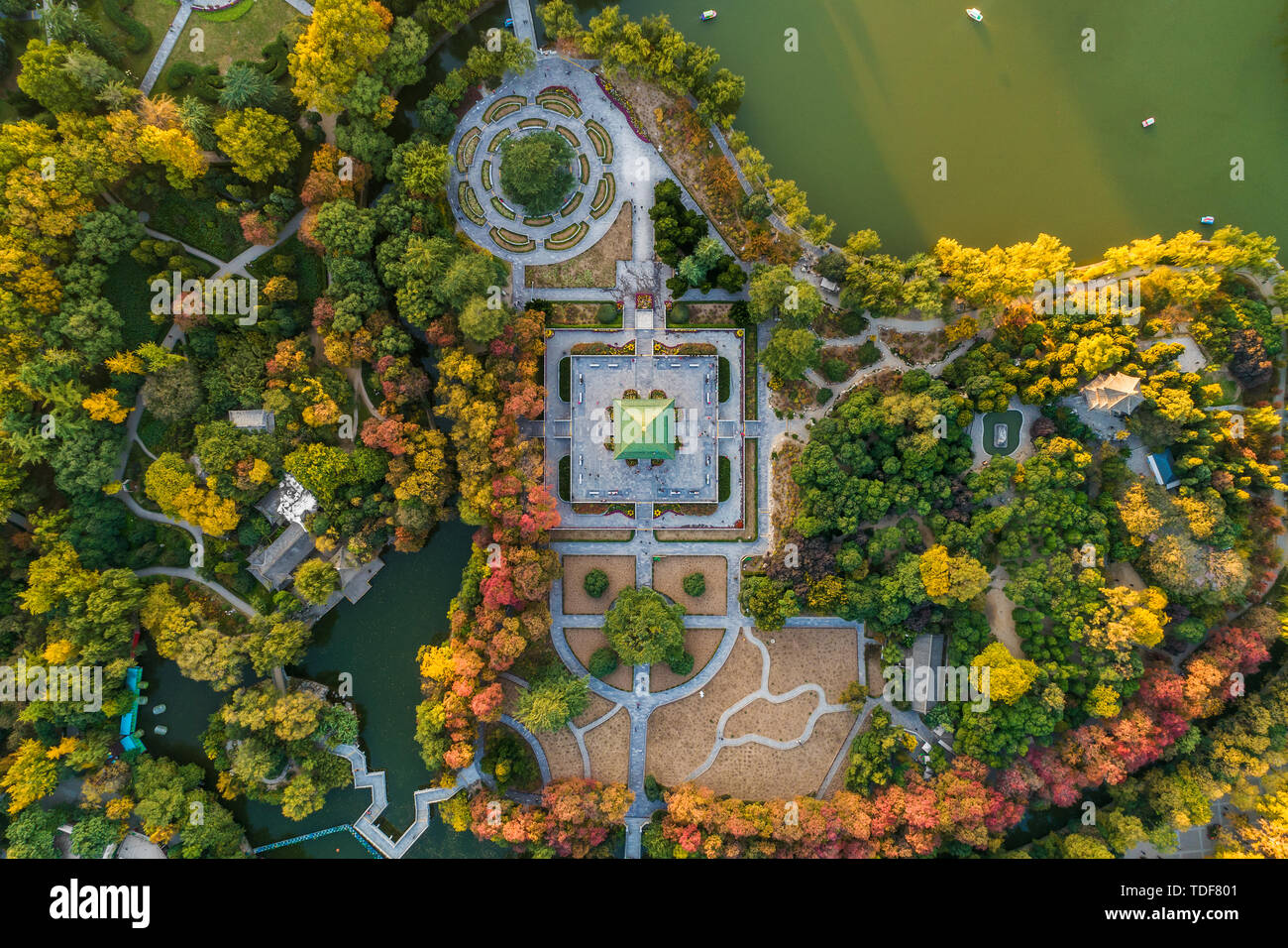 Aerial photography Xingqing Park, Xi'an Stock Photo - Alamy
