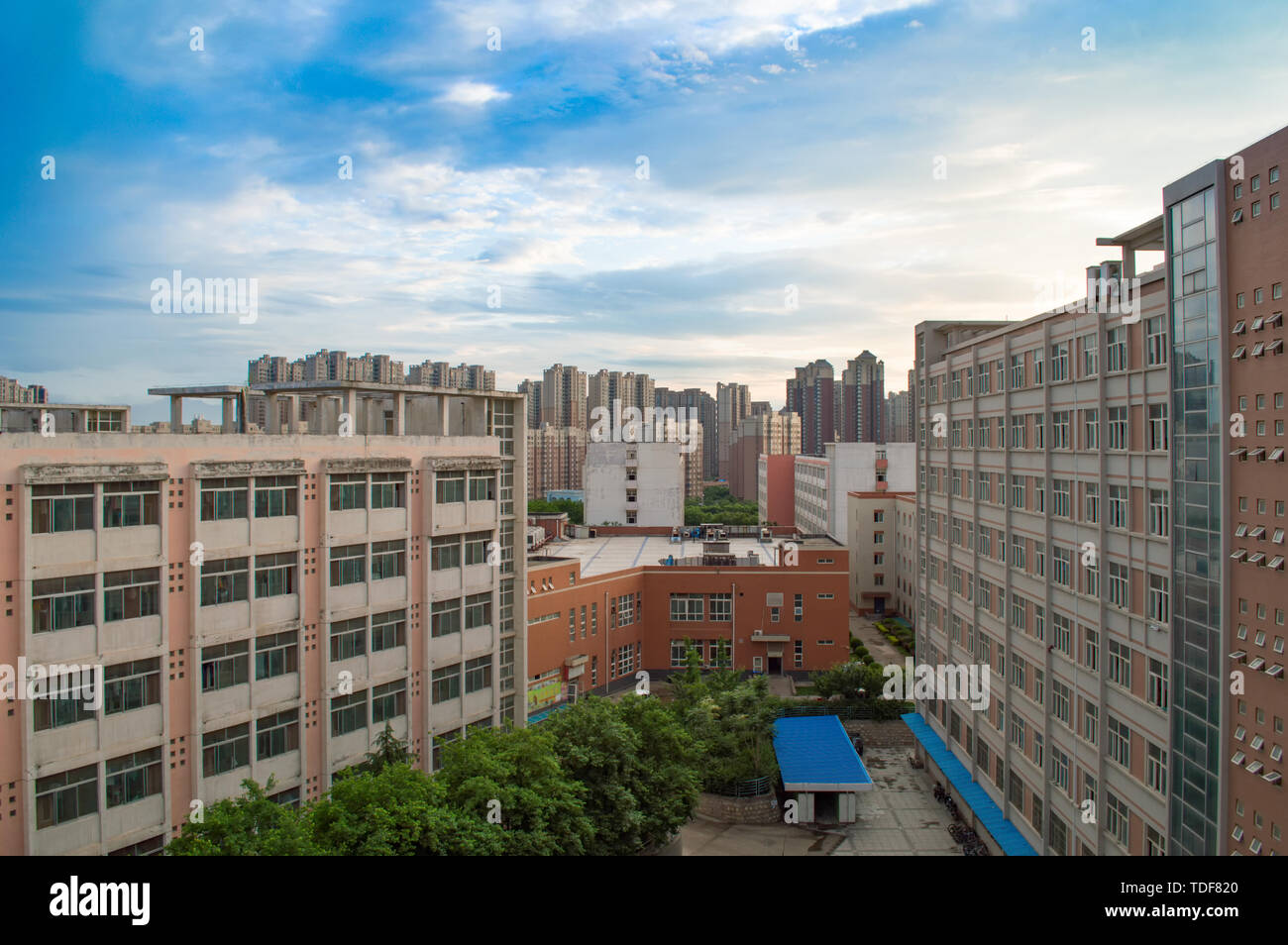 Landscape of urban residential areas Stock Photo - Alamy