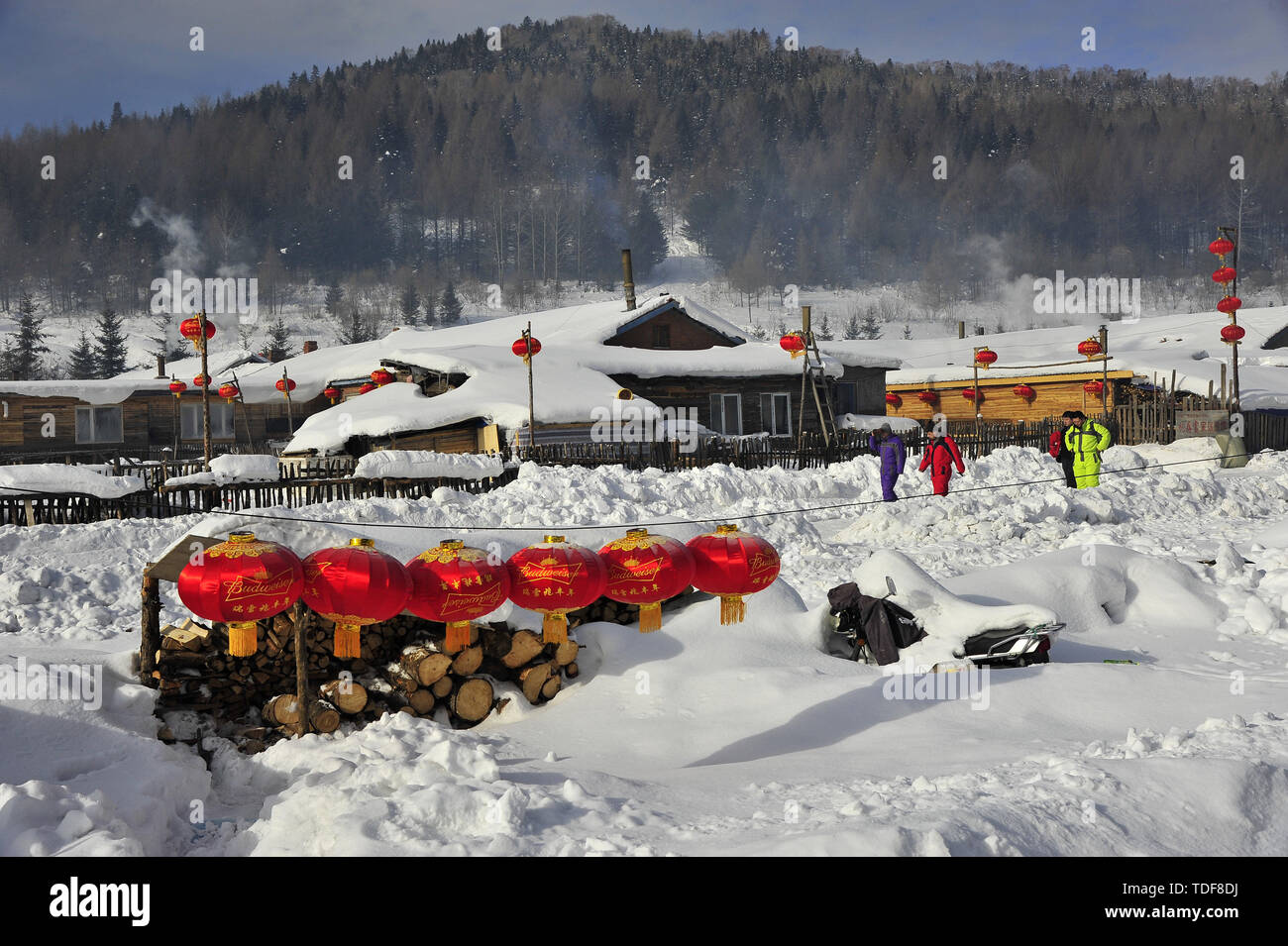 China's snow countryside is picturesque Stock Photo - Alamy
