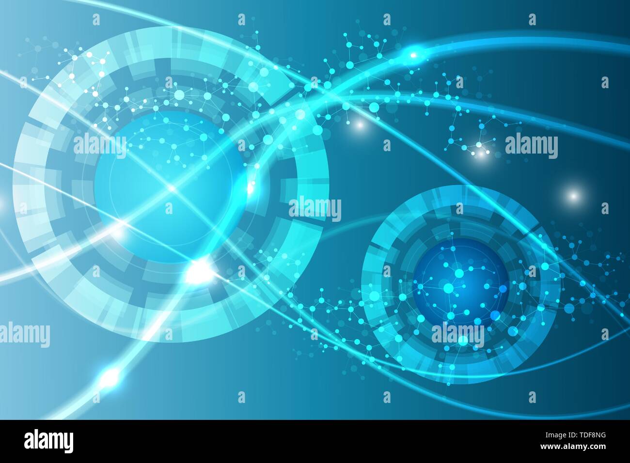 Big Data Visualization Background. Modern futuristic virtual abstract ...