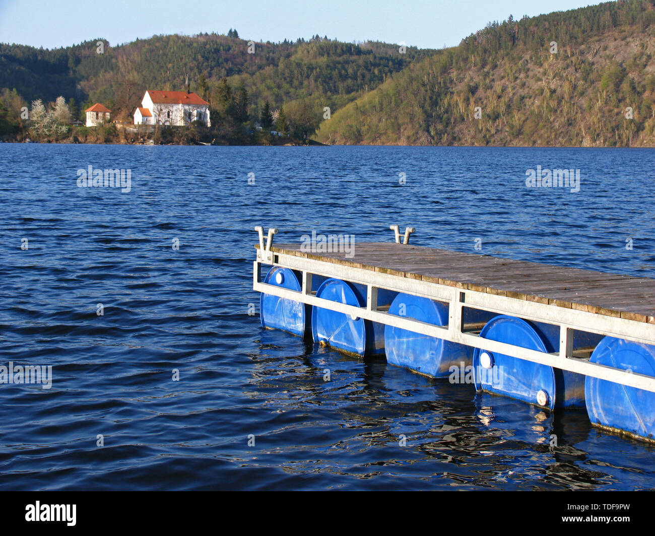 New Zivohost camp on river Vltava, spring Stock Photo - Alamy