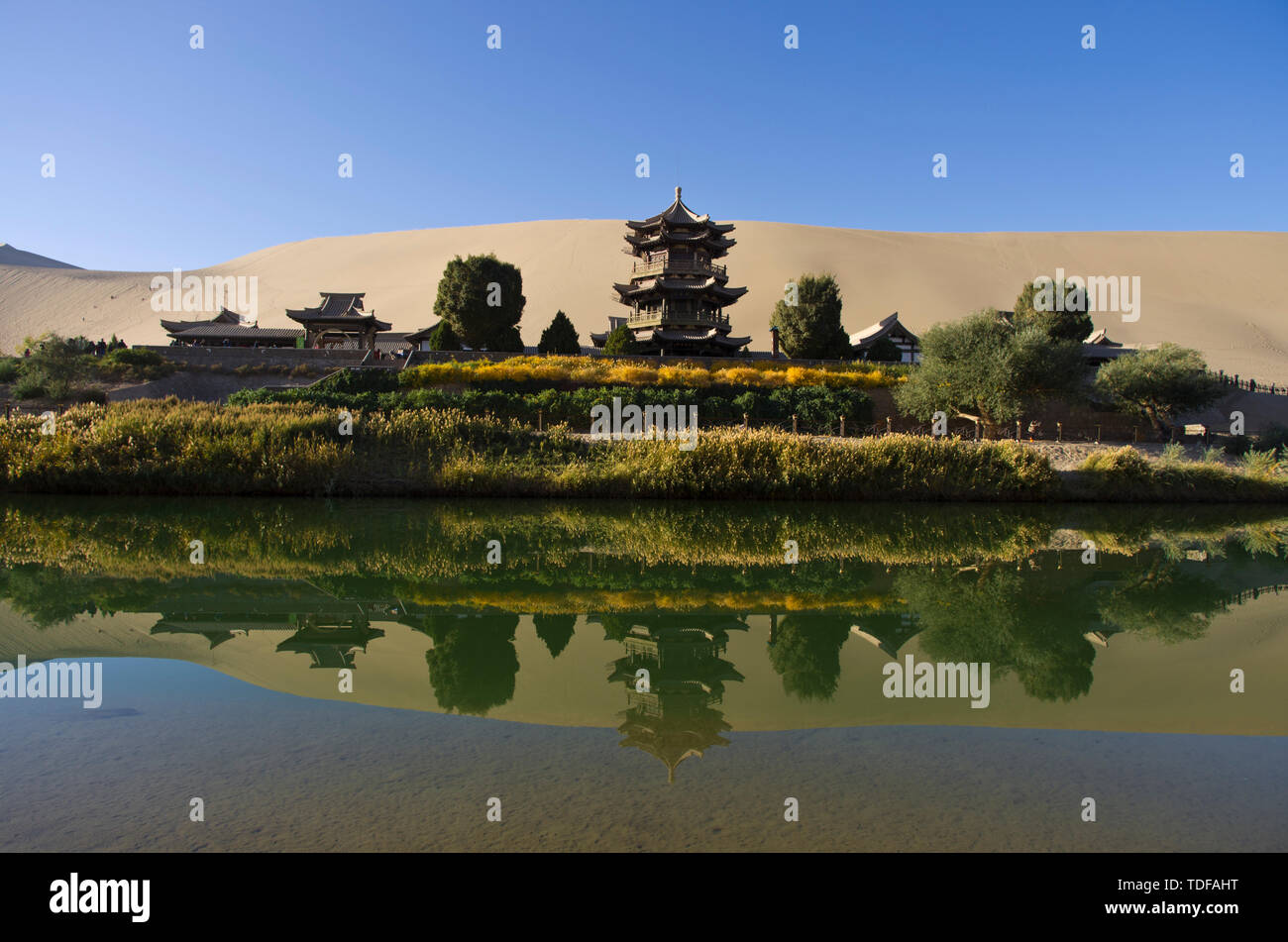 Crescent lake dunhuang gansu province hi-res stock photography and ...