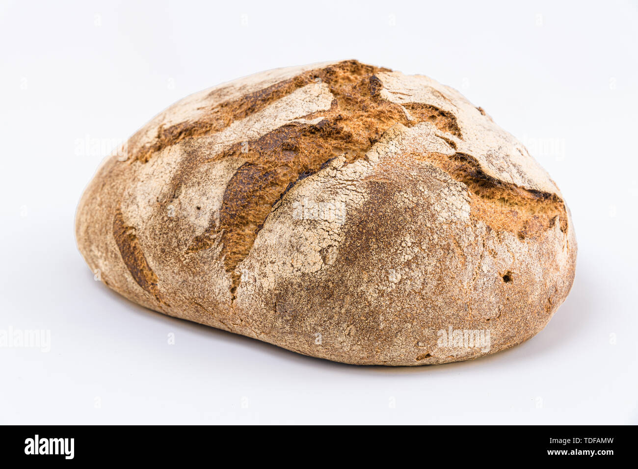 whole rye dark bread isolated on white background Stock Photo - Alamy