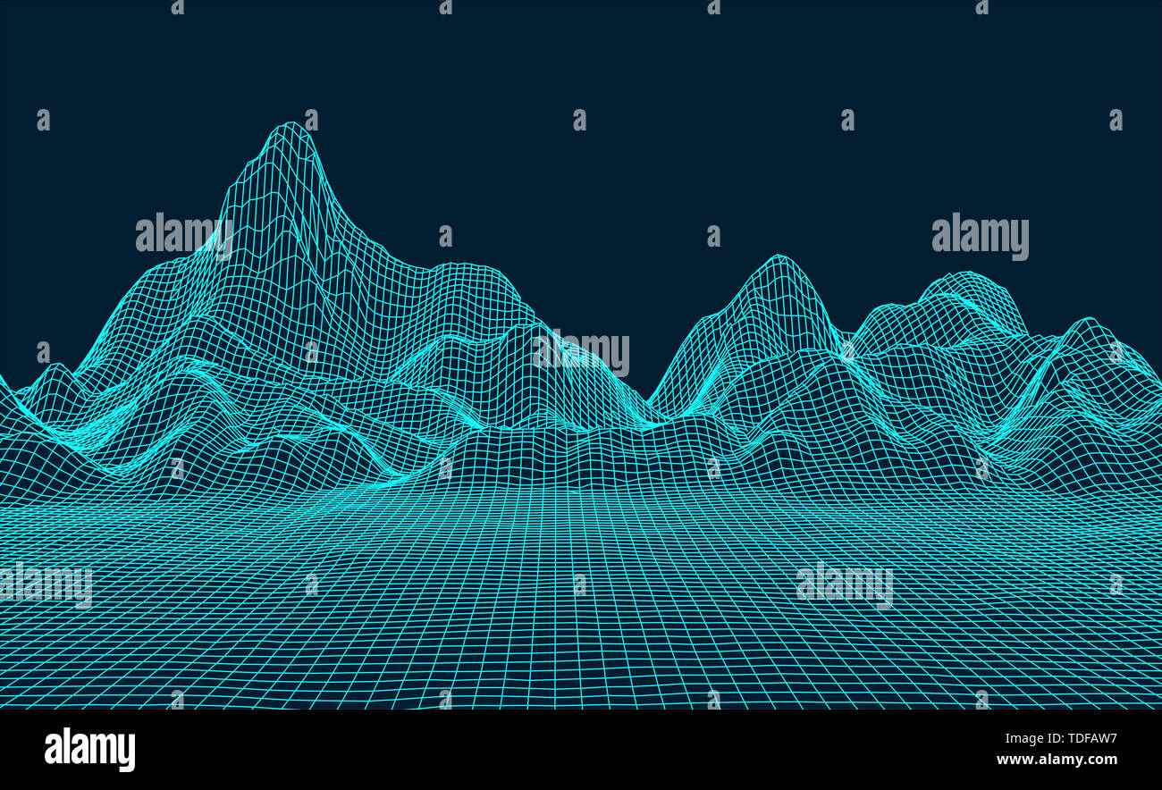 Abstract vector three-dimensional network background for big data concept, graphics with ...