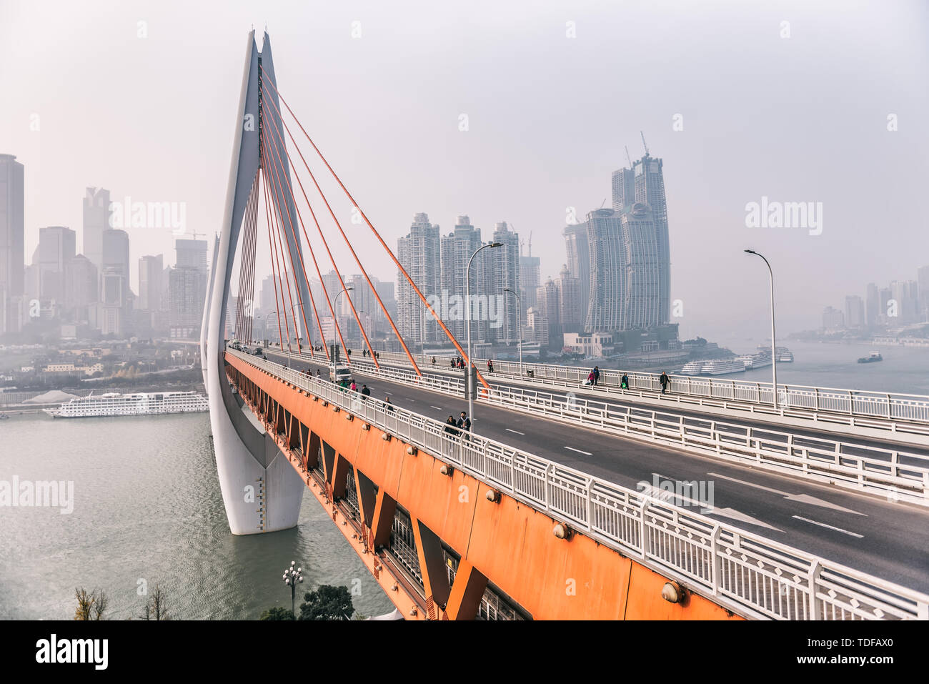 Scenery of Dongshui Gate Bridge in Chongqing Stock Photo - Alamy